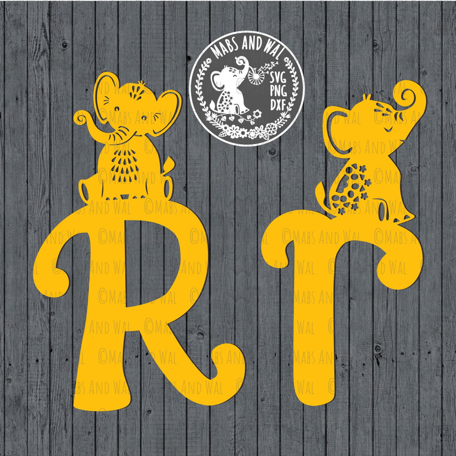Elephant Alphabet Letter R SVG PNG DXF Digital Cutting | Etsy Norway