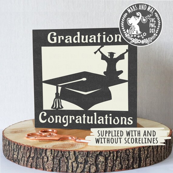 Graduation Congratulations Card SVG PNG DXF Digital Cutting - Etsy