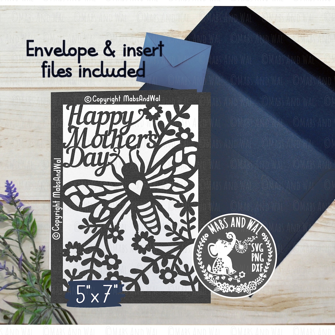 Bee Mother's Day Card SVG PNG DXF Digital Cutting File/mother's Day ...