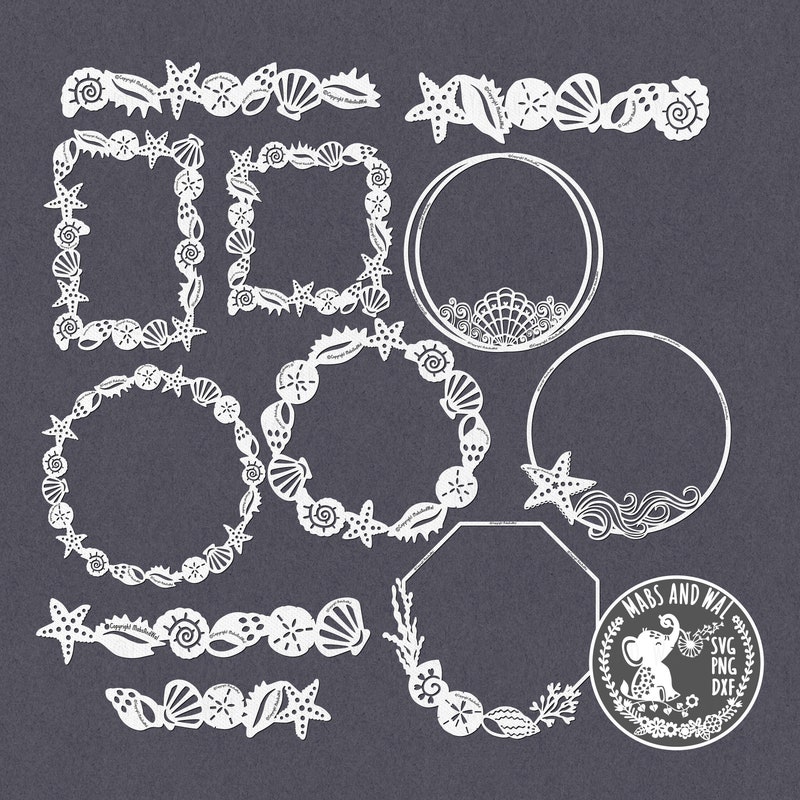 Sea Shell Themed Picture Frames - Etsy