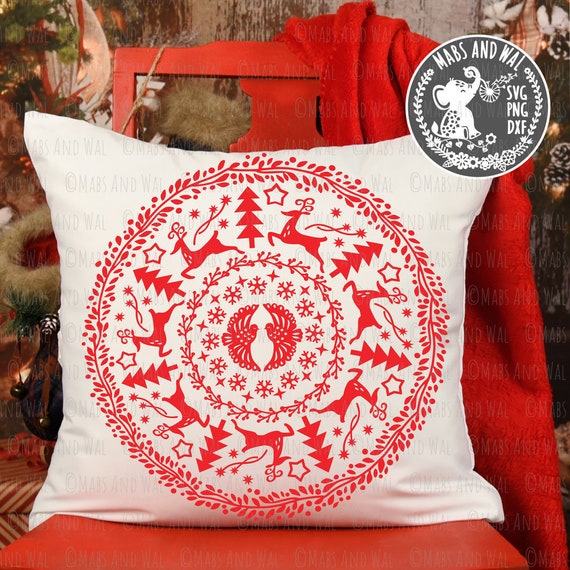 Christmas Mandala SVG PNG DXF Digital Cutting File/christmas | Etsy