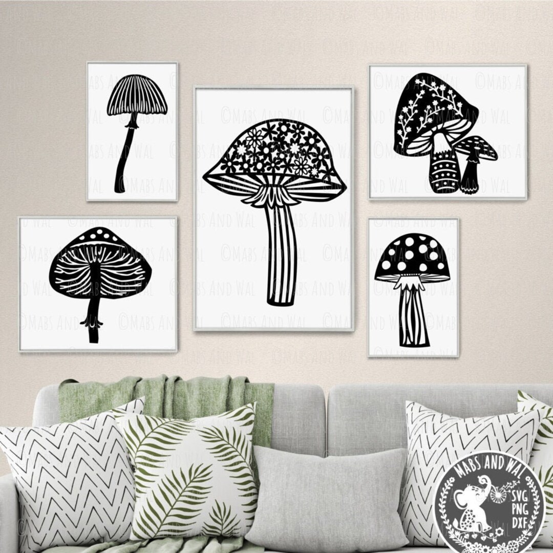 Toadstools SVG PNG DXF Digital Cutting File/toadstool/woodland Nursery ...