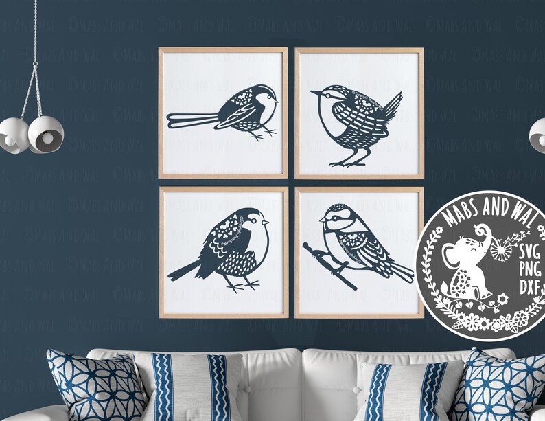 Birds SVG PNG DXF Digital Cutting File/robin Svg/wren Svg/long - Etsy UK