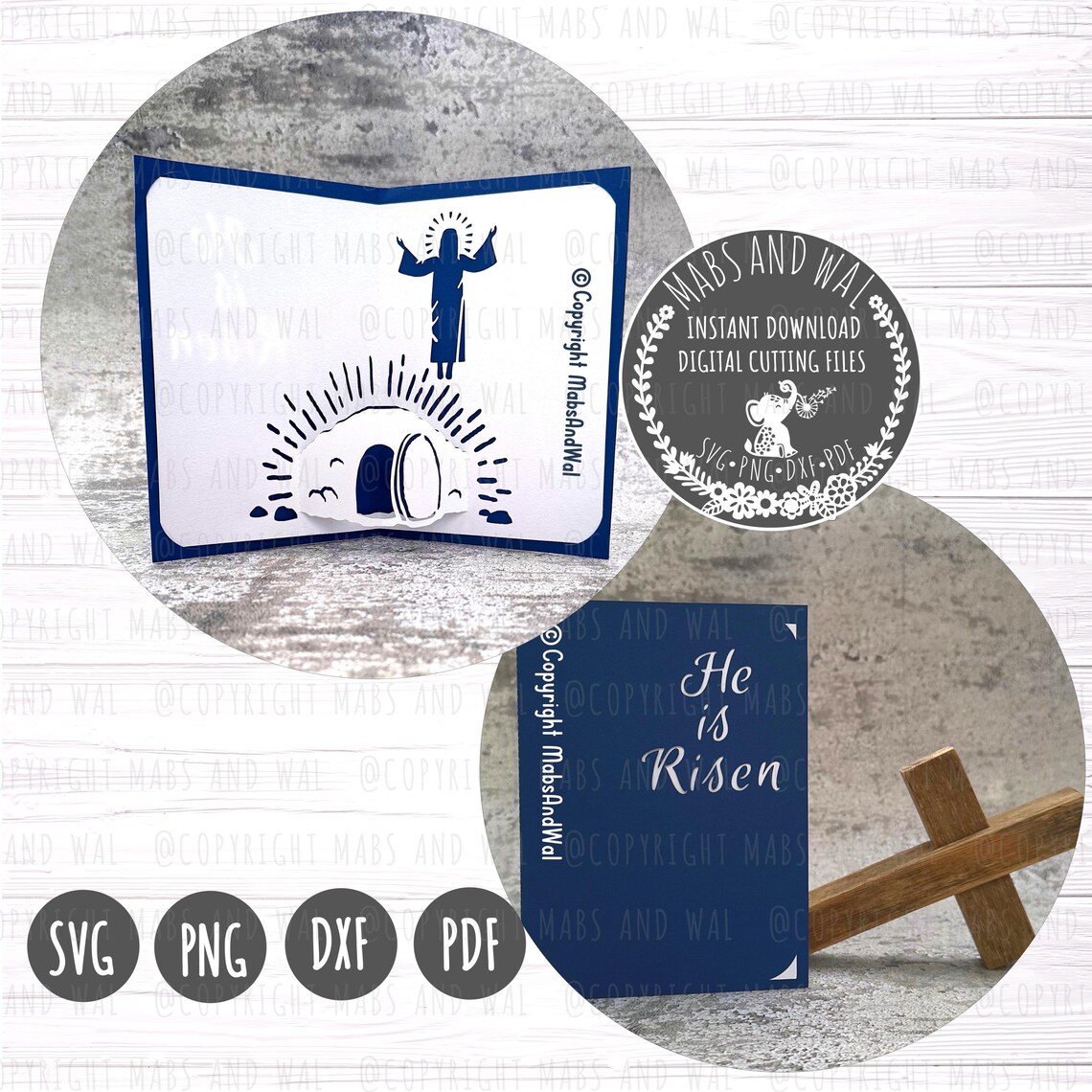 Jesus Resurrection Pop-up Easter Card SVG PNG DXF Pdf Digital Cutting ...