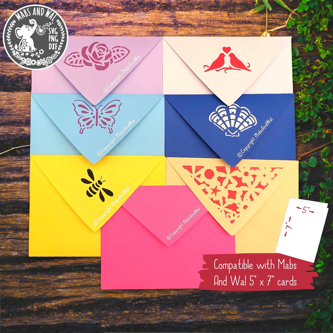 Envelope Rectangle Bundle SVG PNG DXF Digital Cutting File/decorative ...