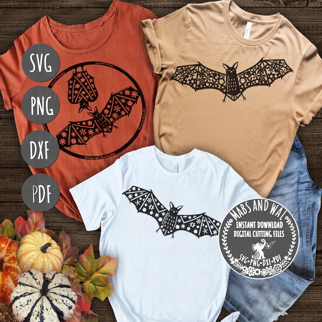 Bats Group SVG PNG DXF Pdf Digital Cutting File/halloween Bats Svg/bats ...