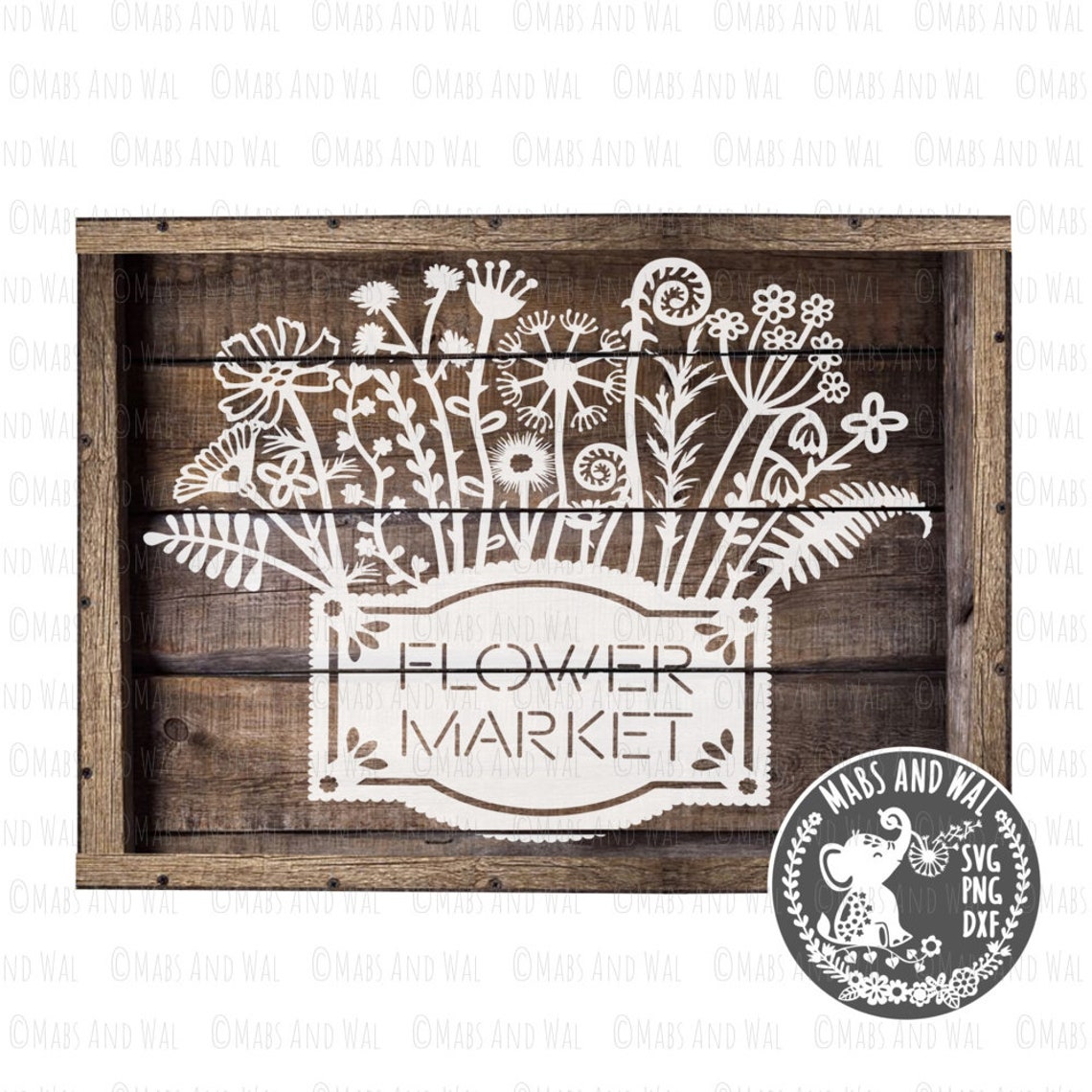 Flower Market SVG PNG DXF Digital Cutting File/flowers - Etsy