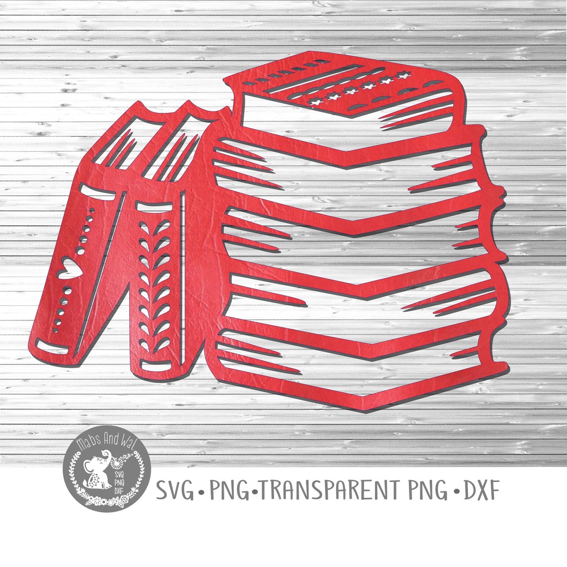 Stack of Books SVG PNG DXF Digital Cutting - Etsy