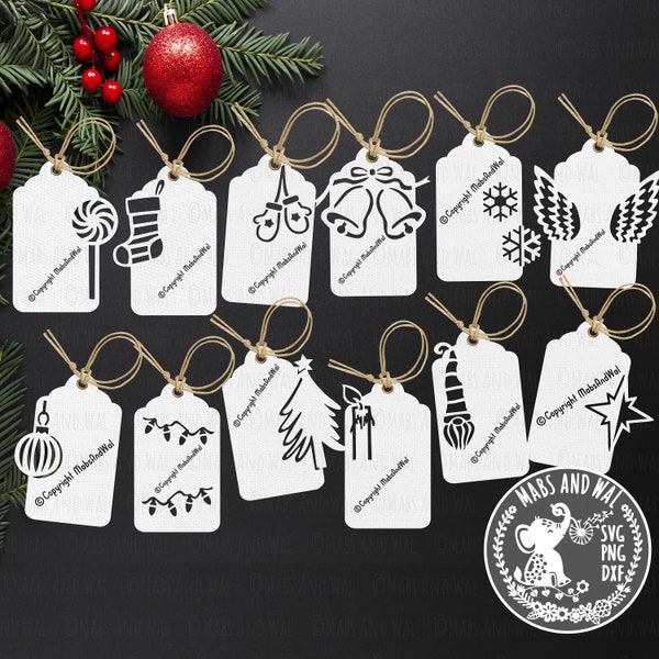Snowflake Tags SVG Bundle Christmas Bundle SVG Snowflake Bundle SVG ...