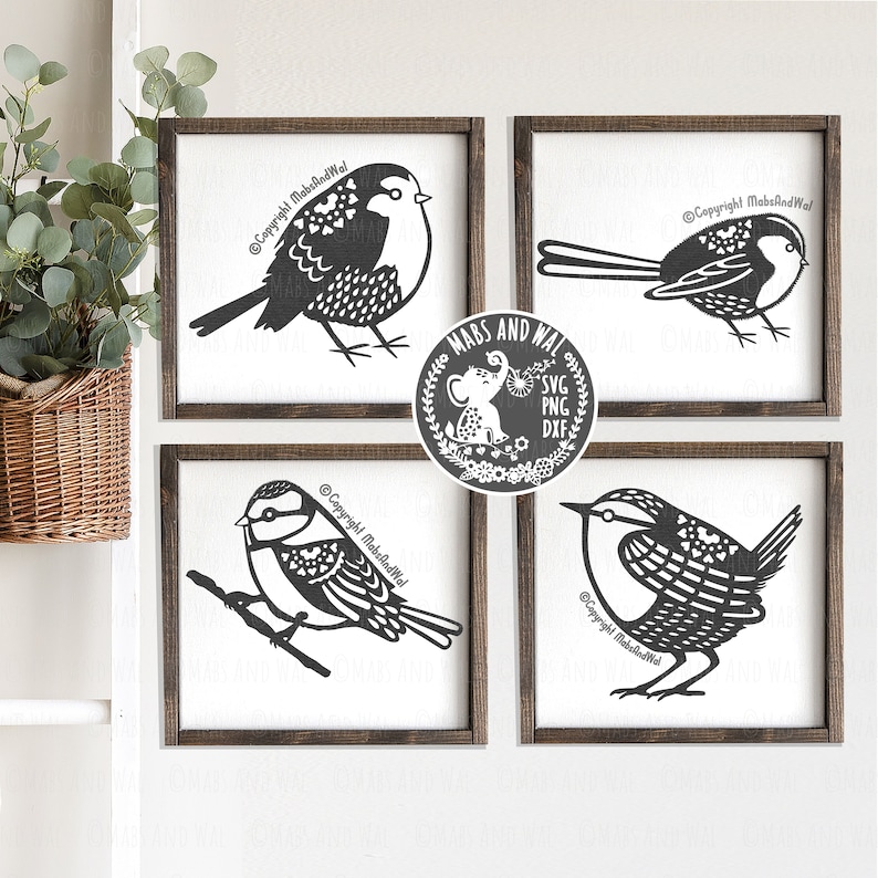 Birds SVG PNG DXF Digital Cutting File/robin Svg/wren Svg/long - Etsy UK