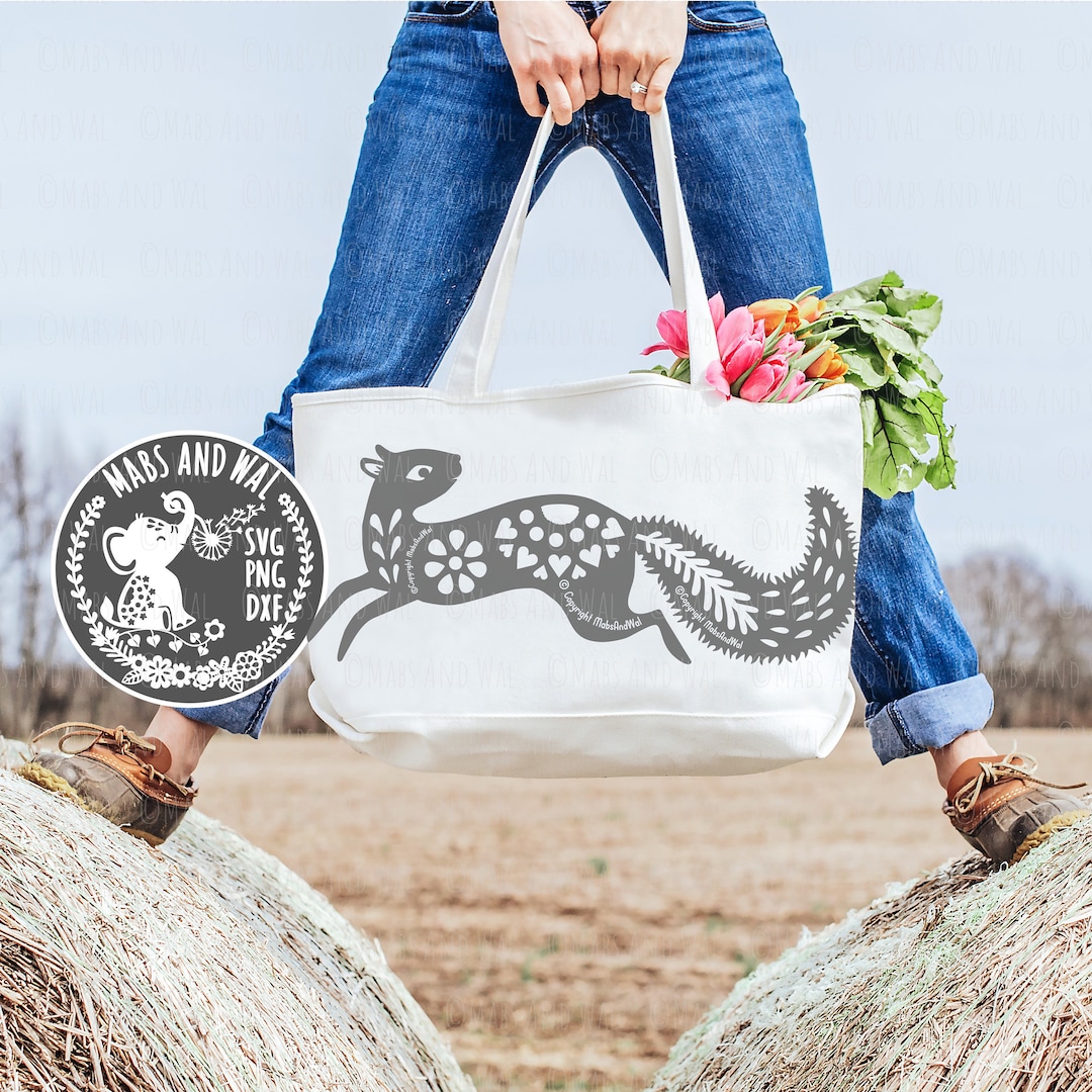 Squirrel Folk Style SVG PNG DXF Digital Cutting File/scandi Style ...