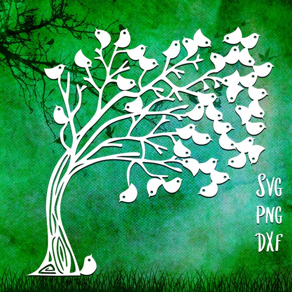 Little Bird Tree SVG PNG DXF Digital Cutting File/little | Etsy