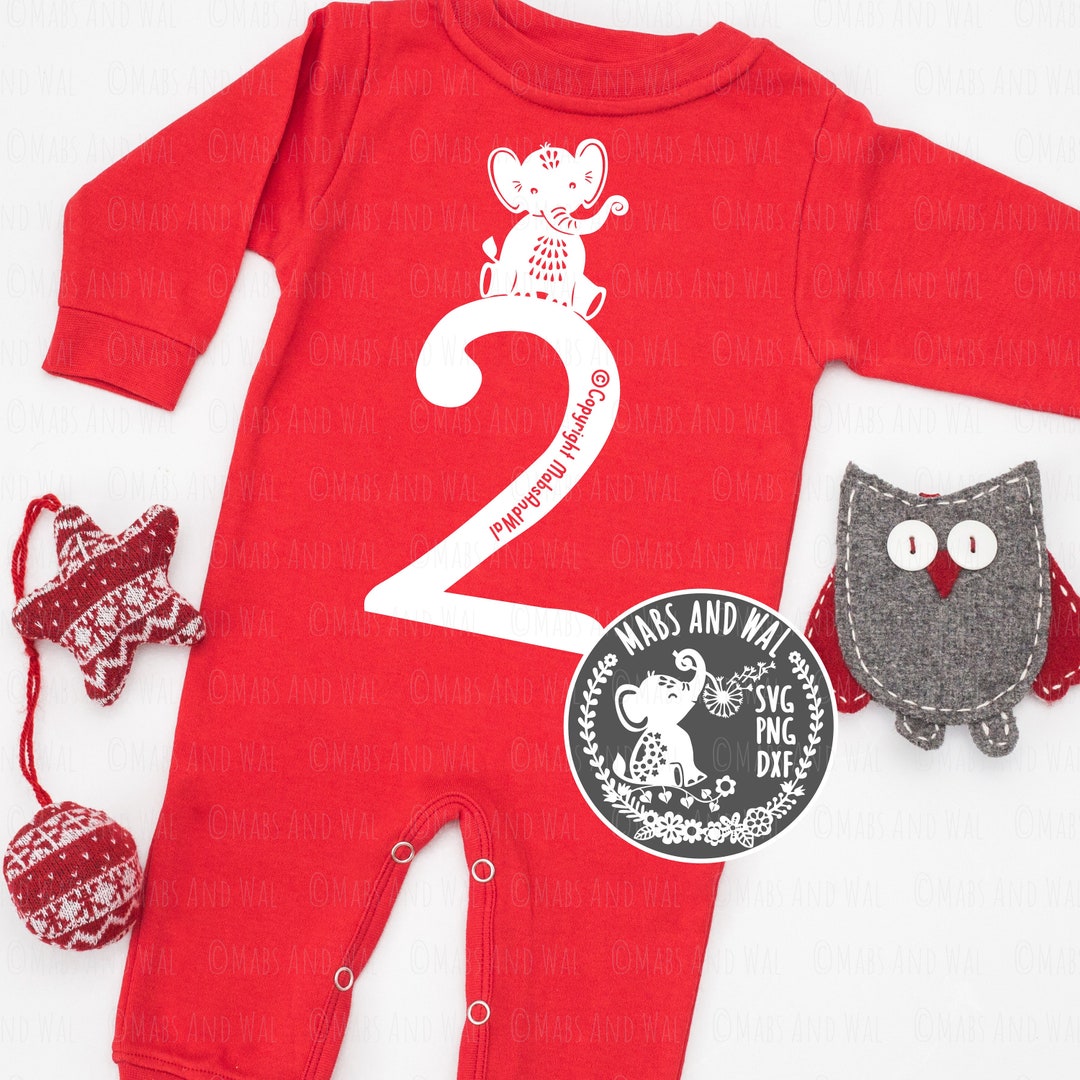 Elephant Number 2 SVG PNG DXF Digital Cutting File/elephant - Etsy