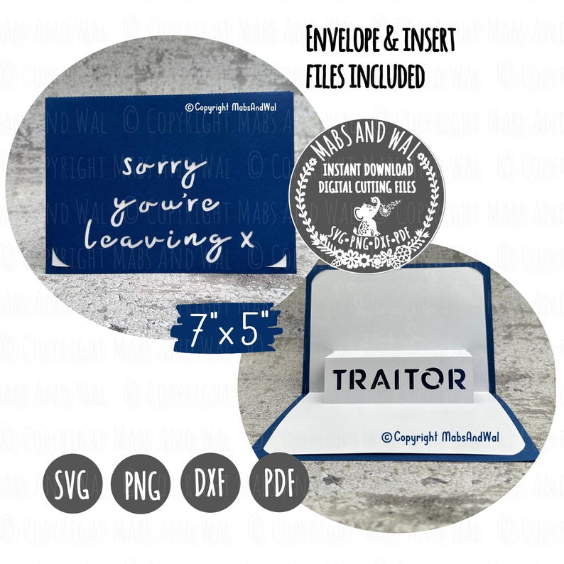 Leaving Traitor Pop-up Card SVG PNG DXF Digital Cutting File/funny ...
