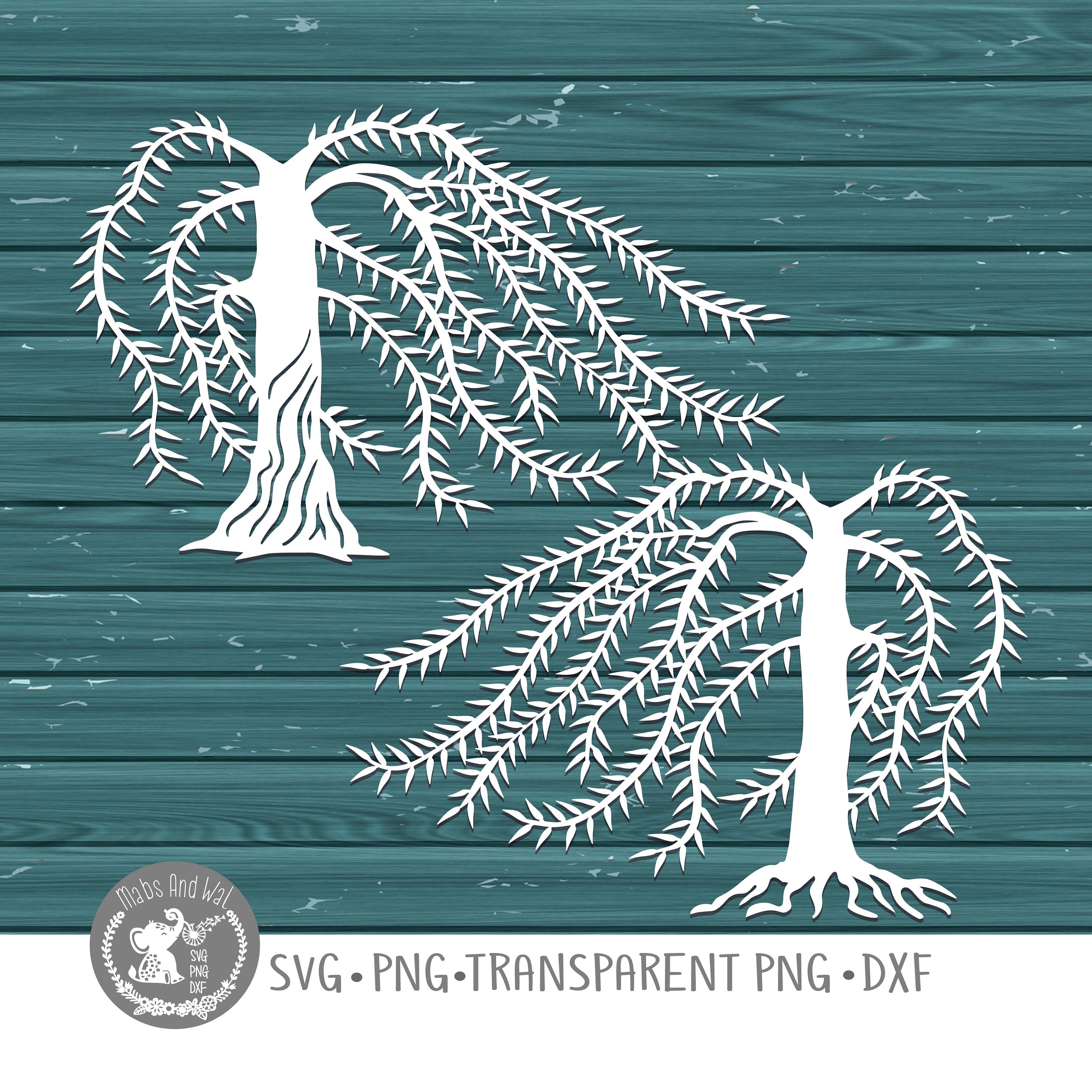 Willow trees SVG PNG DXF digital cutting file/weeping willow | Etsy