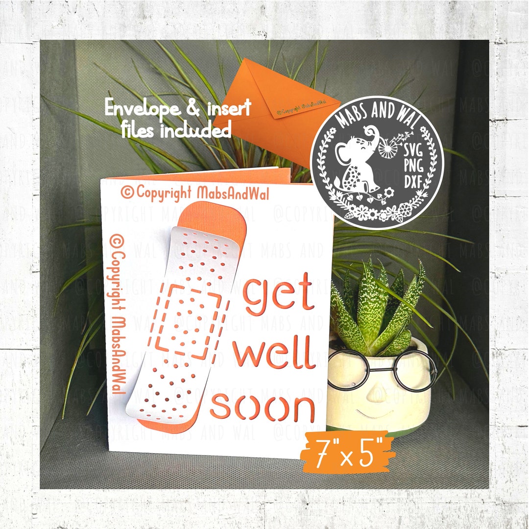Get Well Soon Pop-out Card SVG PNG DXF Digital Cutting File/get Well ...