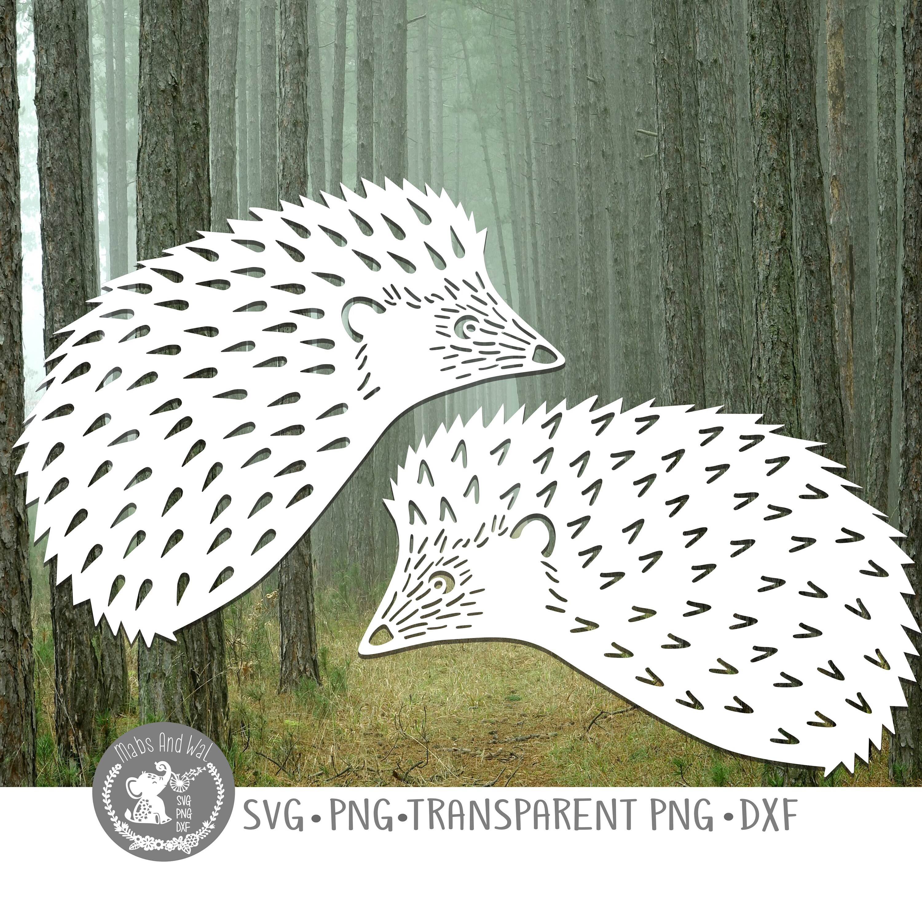Hedgehog spiky duo SVG PNG DXF digital cutting file/hedgehog | Etsy
