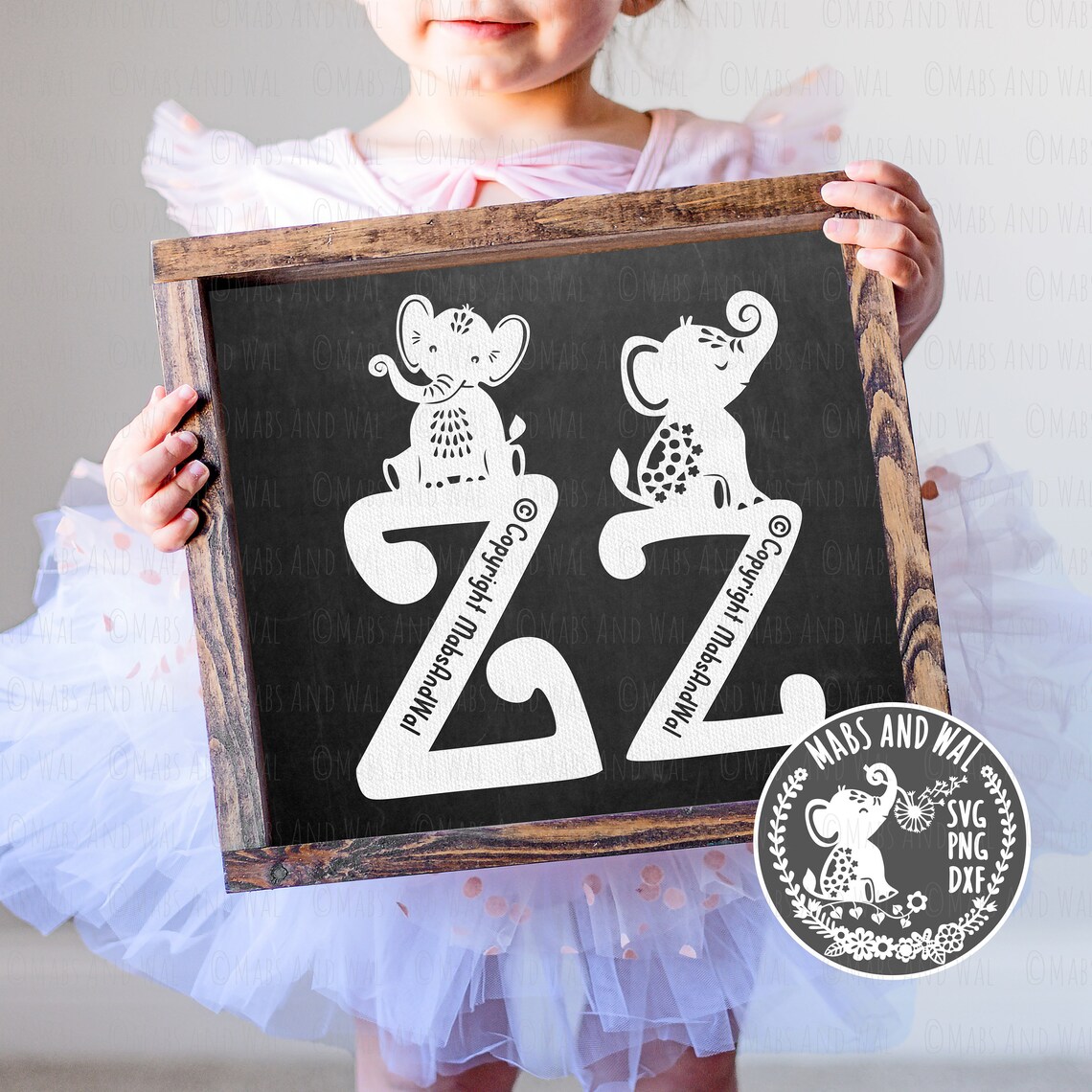 Elephant Alphabet Letter Z SVG PNG DXF Digital Cutting - Etsy