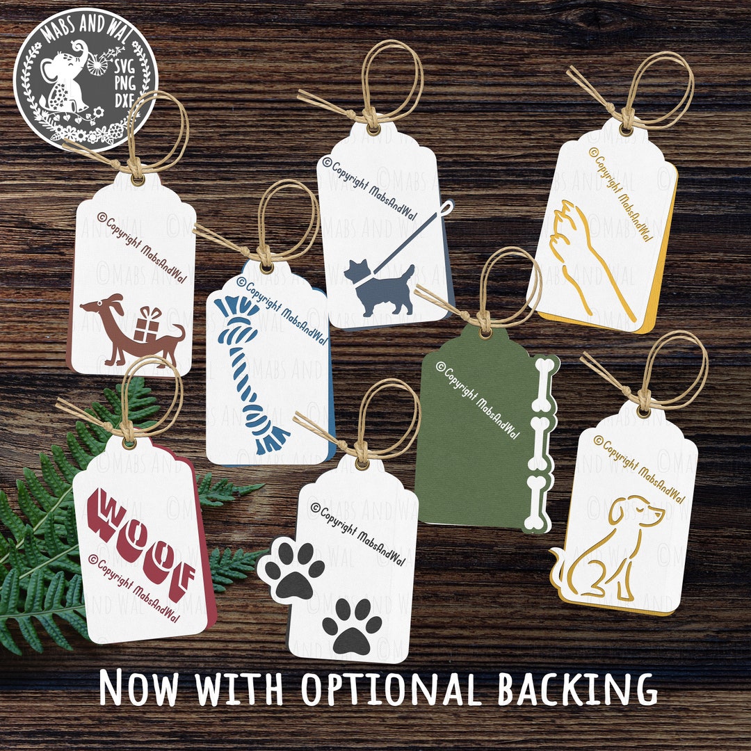 Gift Tags Dog Theme SVG PNG DXF Digital Cutting File/dog Lover Svg/dog ...