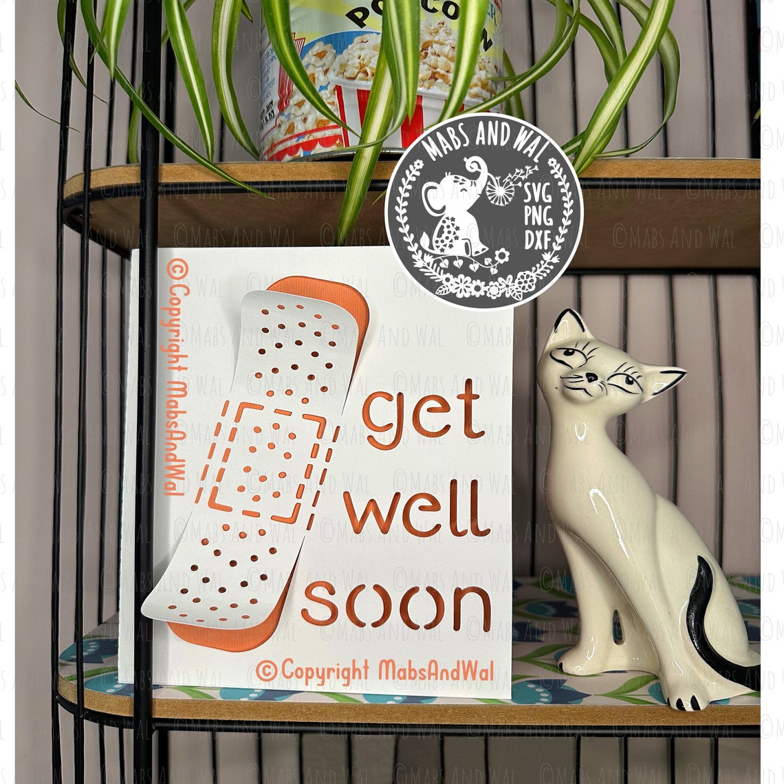 Get Well Soon Pop-out Card SVG PNG DXF Digital Cutting File/get Well ...