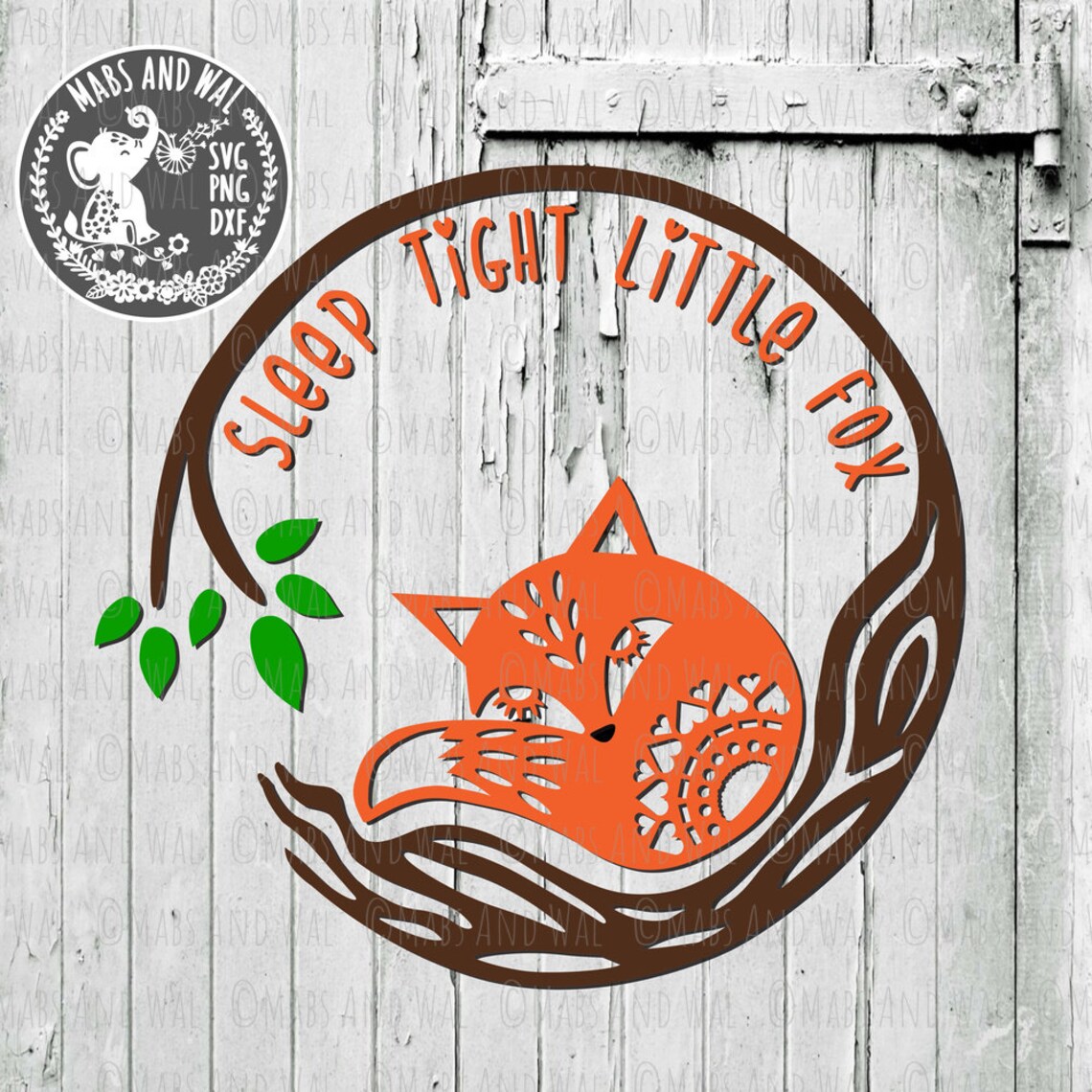 Fox Sleep Tight SVG PNG DXF Digital Cutting File/folk Style - Etsy