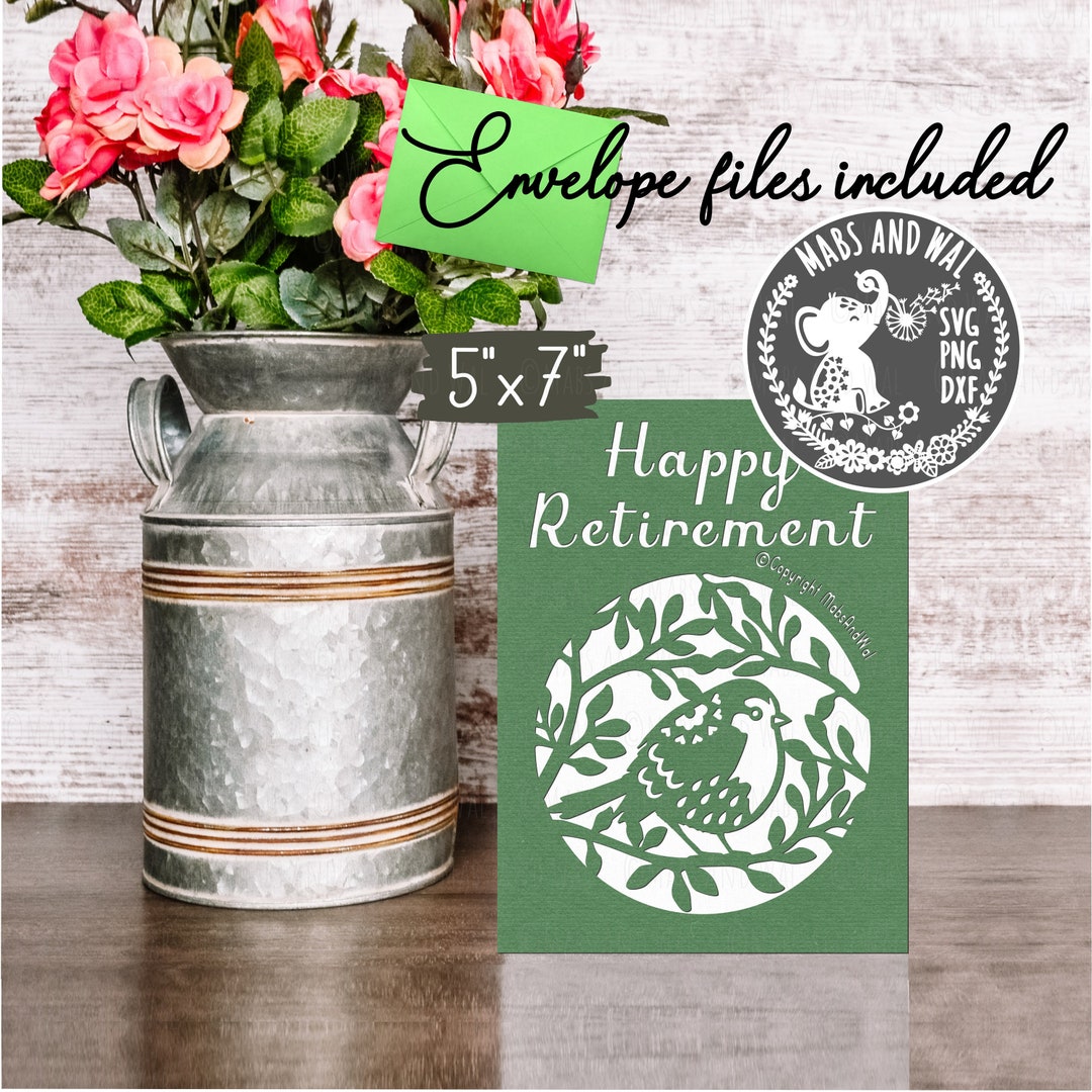 Happy Retirement Bird Card SVG PNG DXF Digital Cutting - Etsy New Zealand
