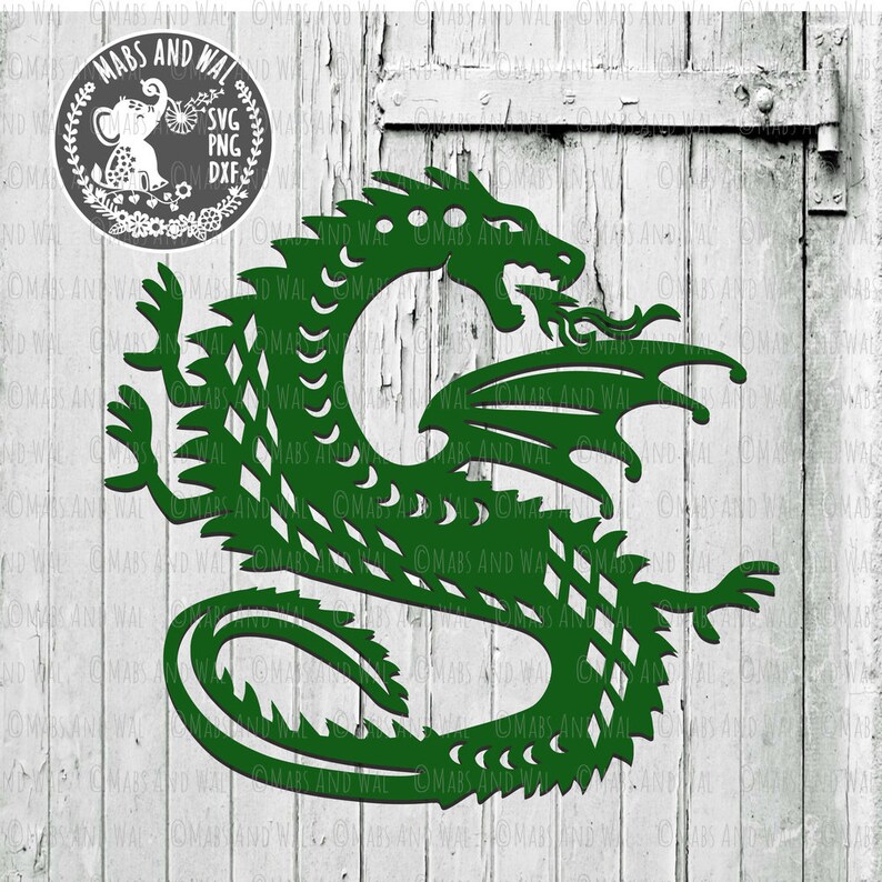 Dragon SVG PNG DXF digital cutting file/fire breathing | Etsy