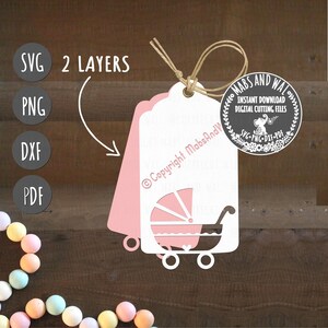 Baby Shower Gift Tags SVG PNG DXF Pdf Digital Cutting File/newborn Gift ...