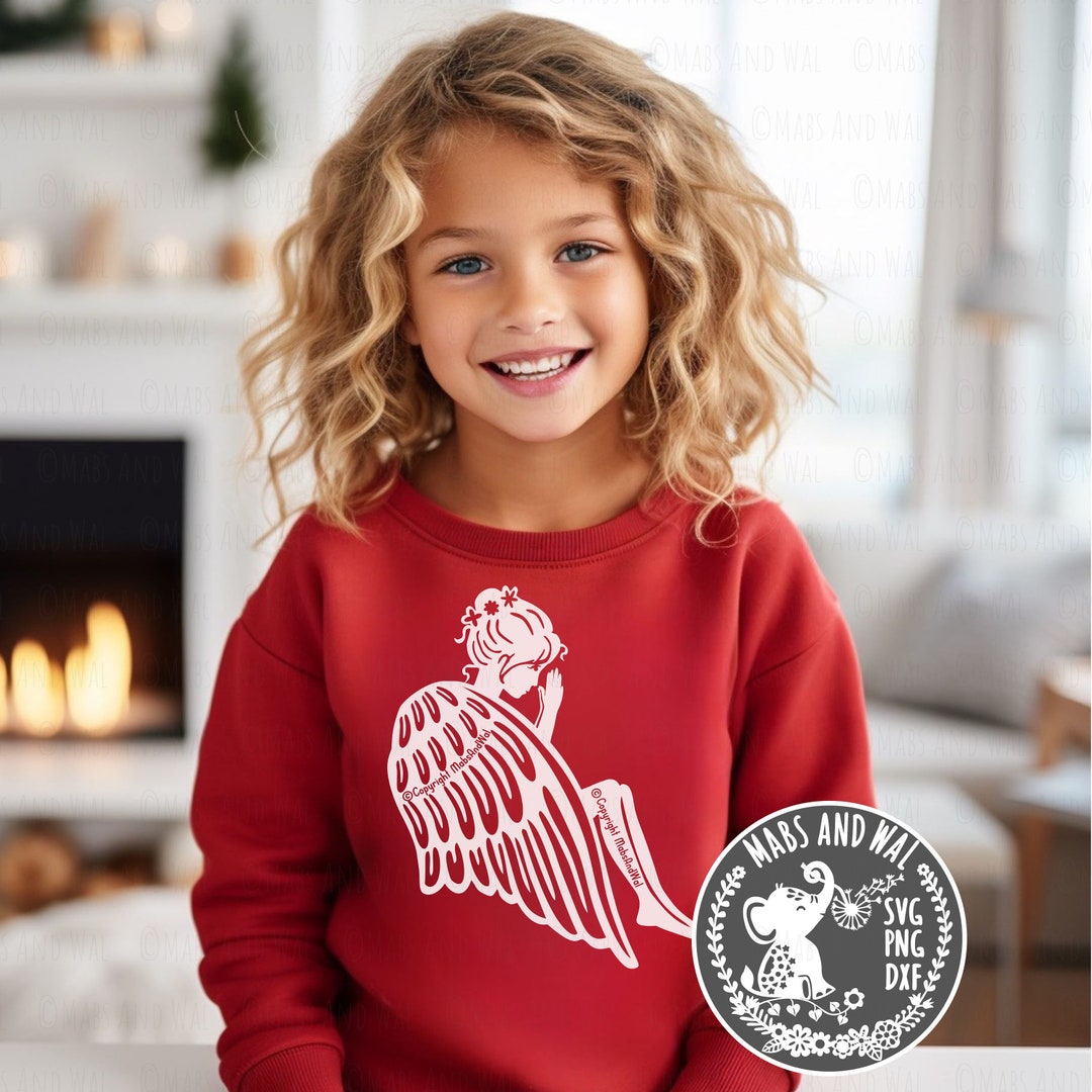 Angel praying SVG PNG DXF digital cutting file/guardian angel svg/angel ...