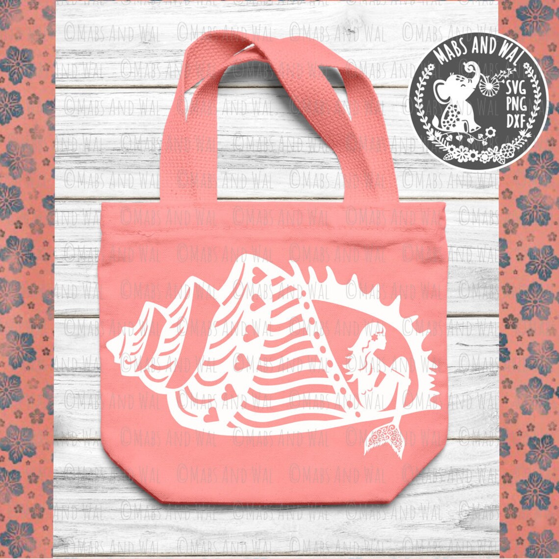 Mermaid in Shell SVG PNG DXF Digital Cutting File/mermaid - Etsy