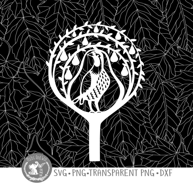 Partridge in a Pear Tree SVG PNG DXF Digital Cutting File/1st | Etsy