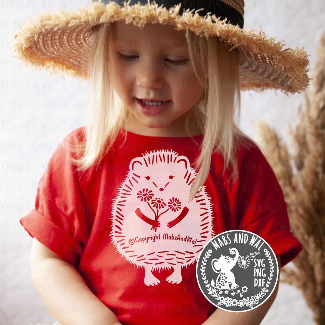 Hedgehog With Flowers SVG PNG DXF Digital Cutting File/hedgehog Svg ...