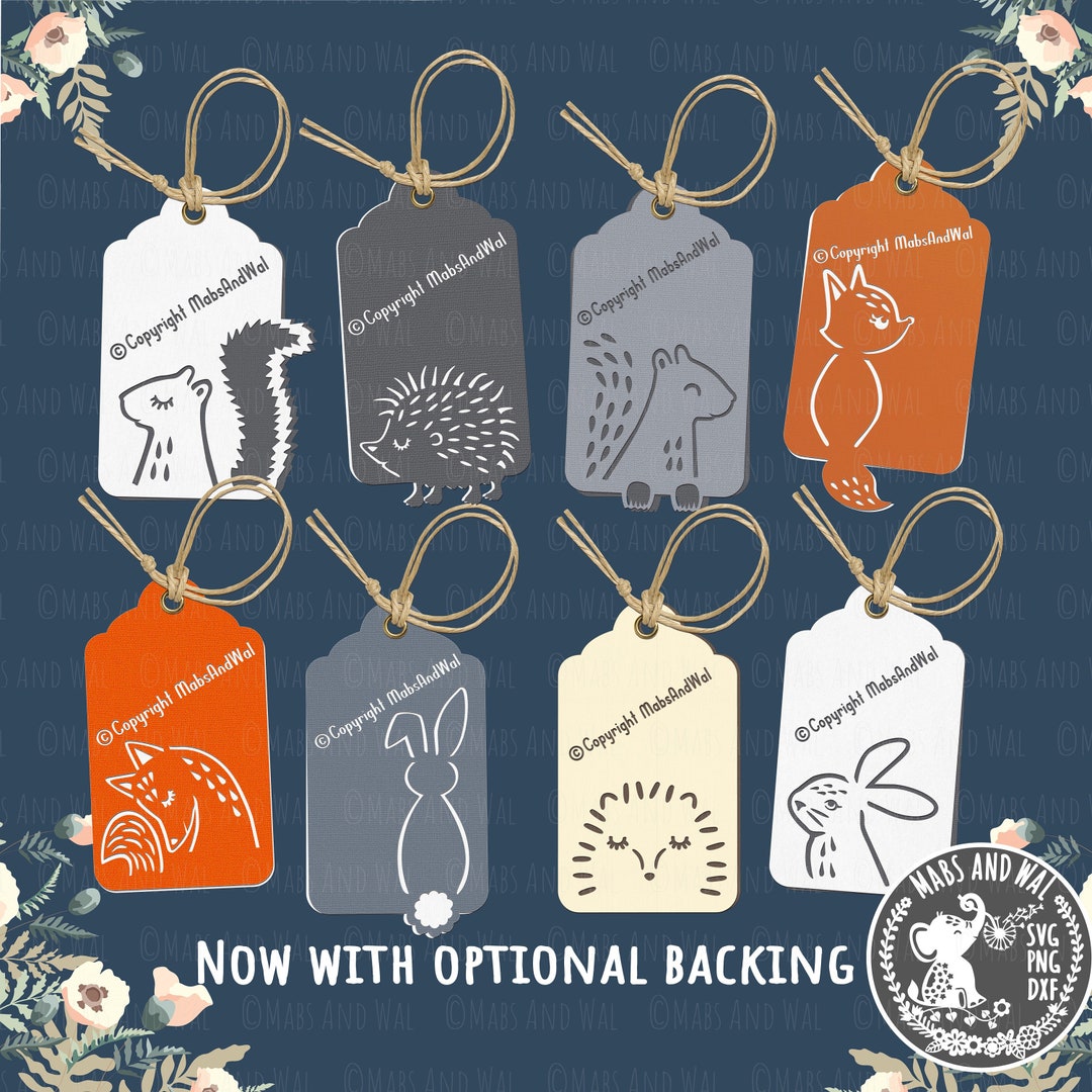 Gift Tags Woodland Animals SVG PNG DXF Digital Cutting File/fox Label ...