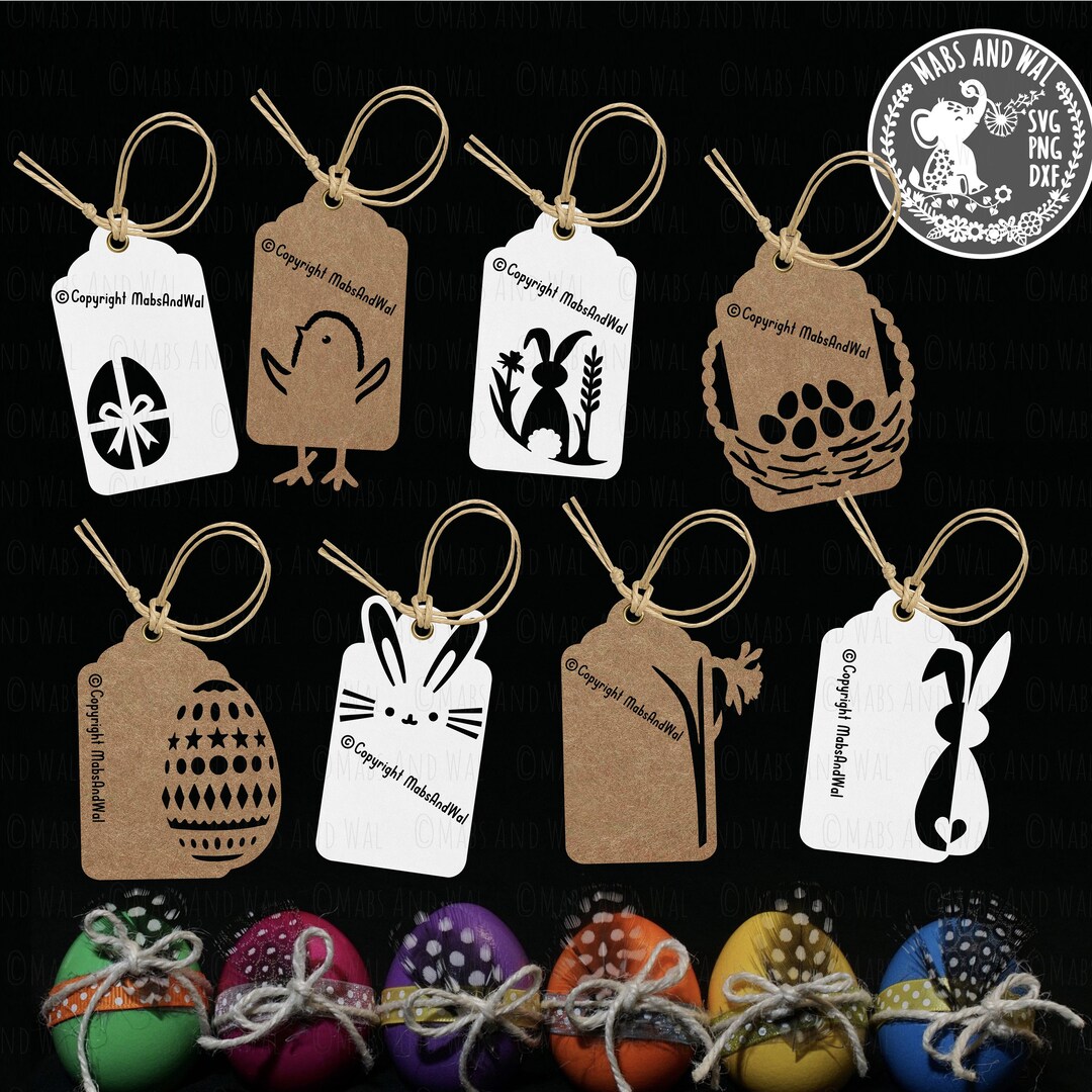 Easter Gift Tags SVG PNG DXF Digital Cutting File/easter - Etsy