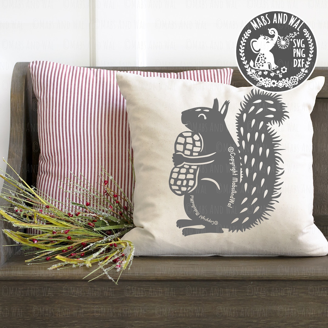 Squirrel With Nut SVG PNG DXF Digital Cutting File/squirrel With Monkey ...
