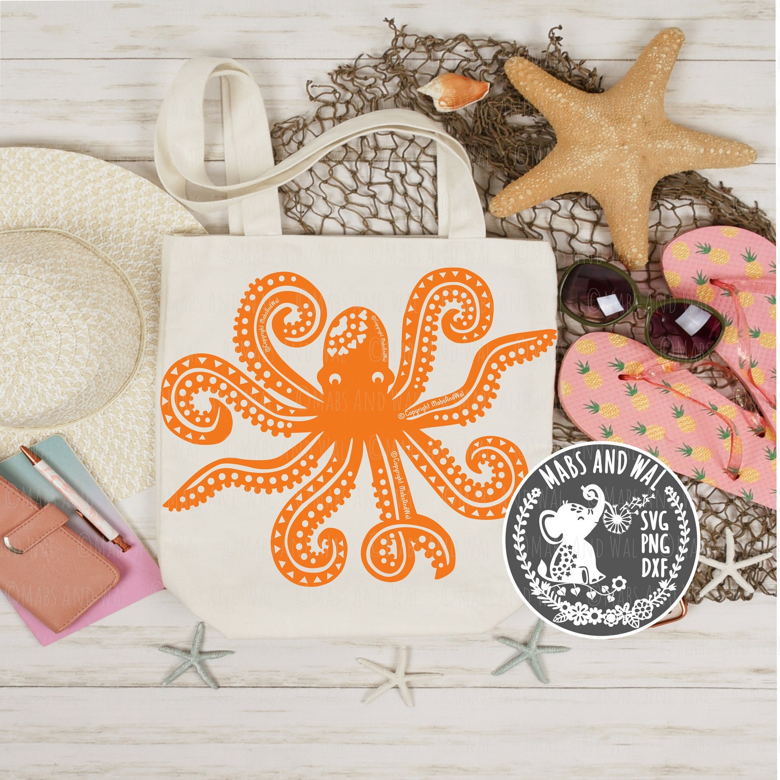 Octopus SVG PNG DXF Digital Cutting File/octopus Decoration Svg/sea ...