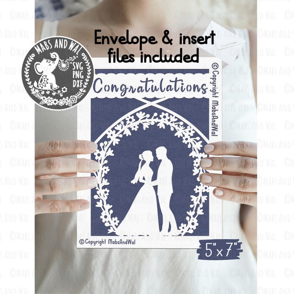 Wedding Card Svg - Etsy