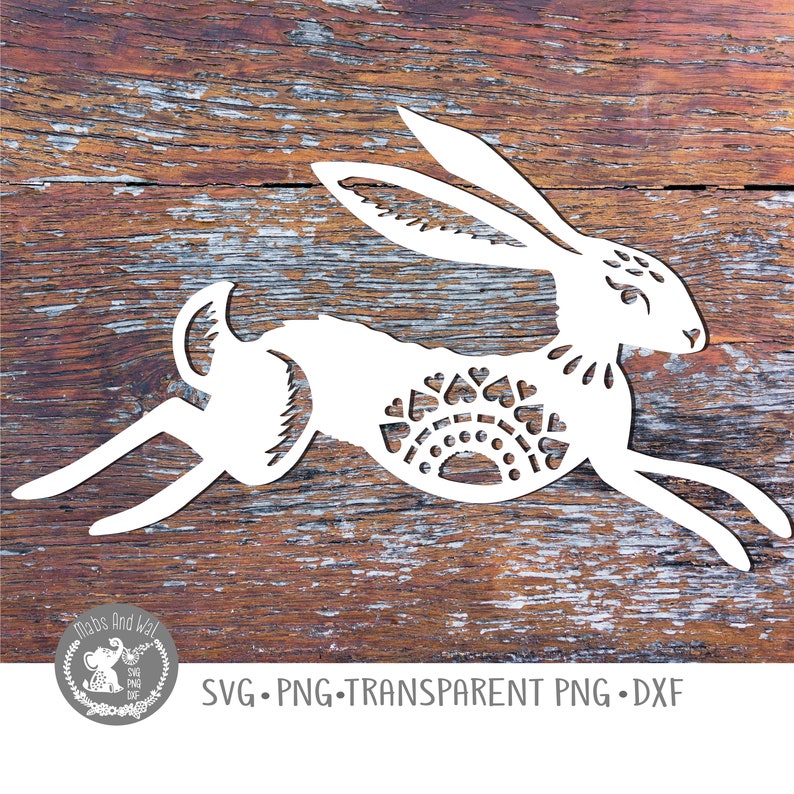 Hare folk style SVG PNG DXF digital cutting file/papercutting | Etsy