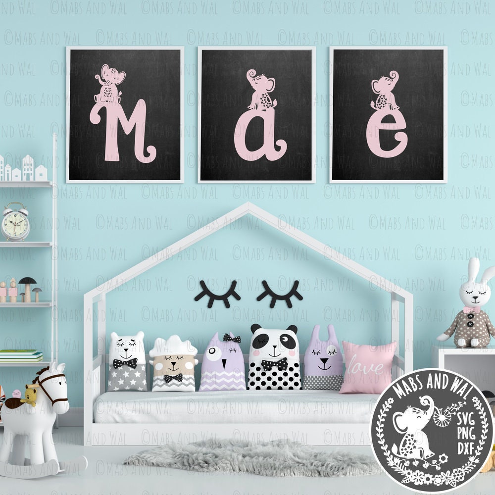 Elephant Alphabet Letter M SVG PNG DXF Digital Cutting | Etsy Australia