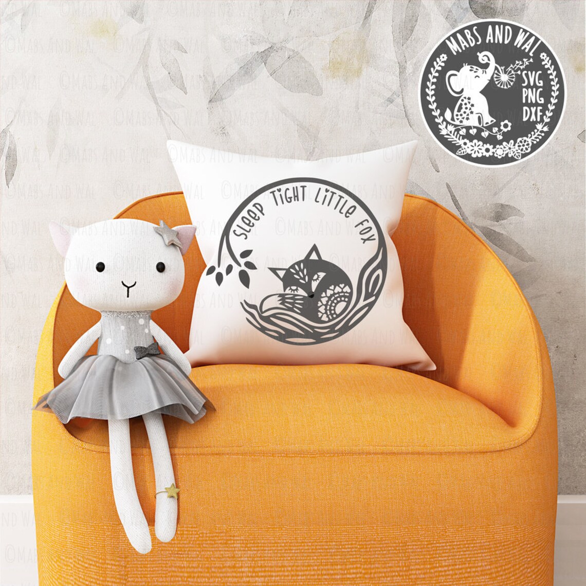 Fox Sleep Tight SVG PNG DXF Digital Cutting File/folk Style - Etsy