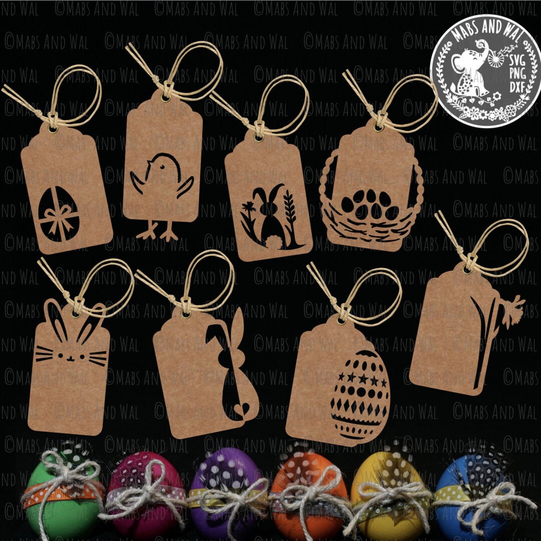 Easter Gift Tags SVG PNG DXF Digital Cutting File/easter - Etsy
