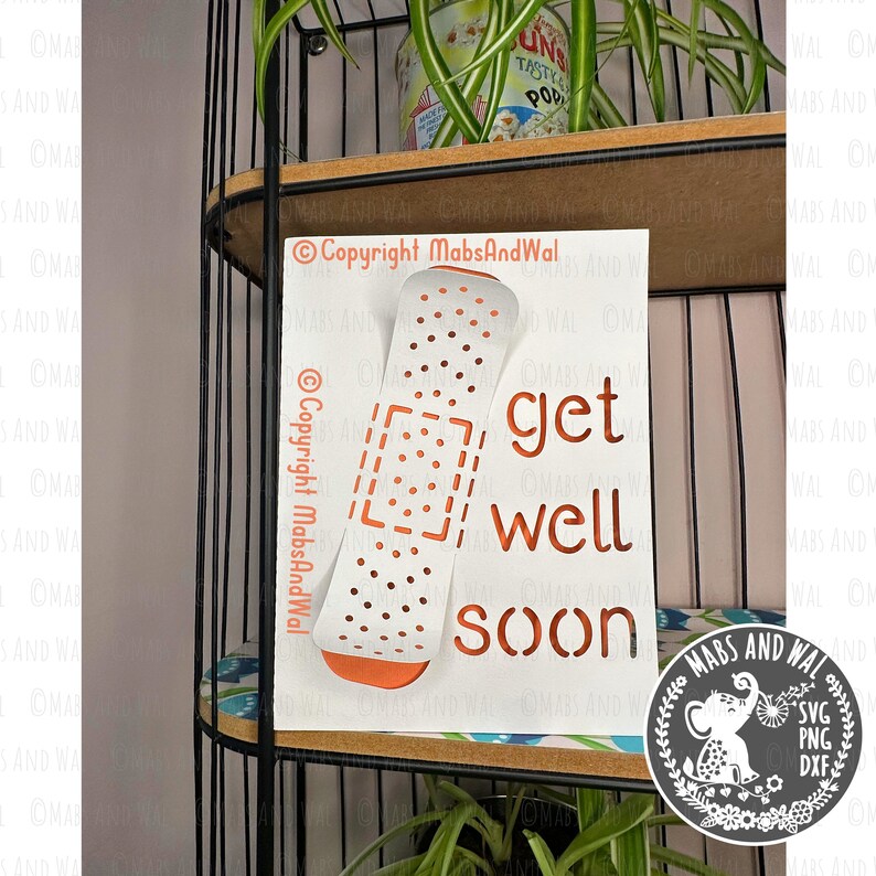 Get Well Soon Pop-out Card SVG PNG DXF Digital Cutting File/get Well ...