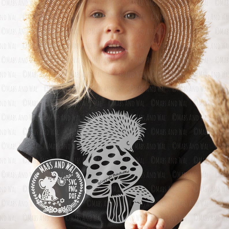 Hedgehog Toadstool SVG PNG DXF Digital Cutting File/sleeping | Etsy