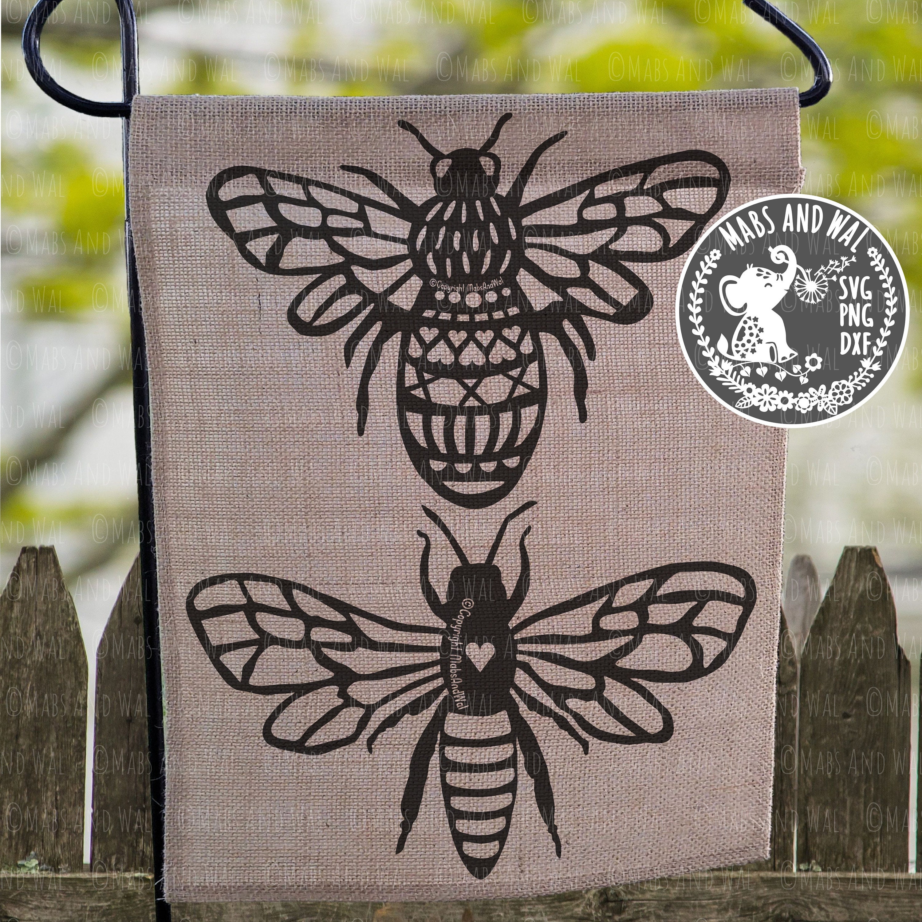 Bees SVG PNG DXF Digital Cutting File/queen Bee Svg/honey Bee Svg ...