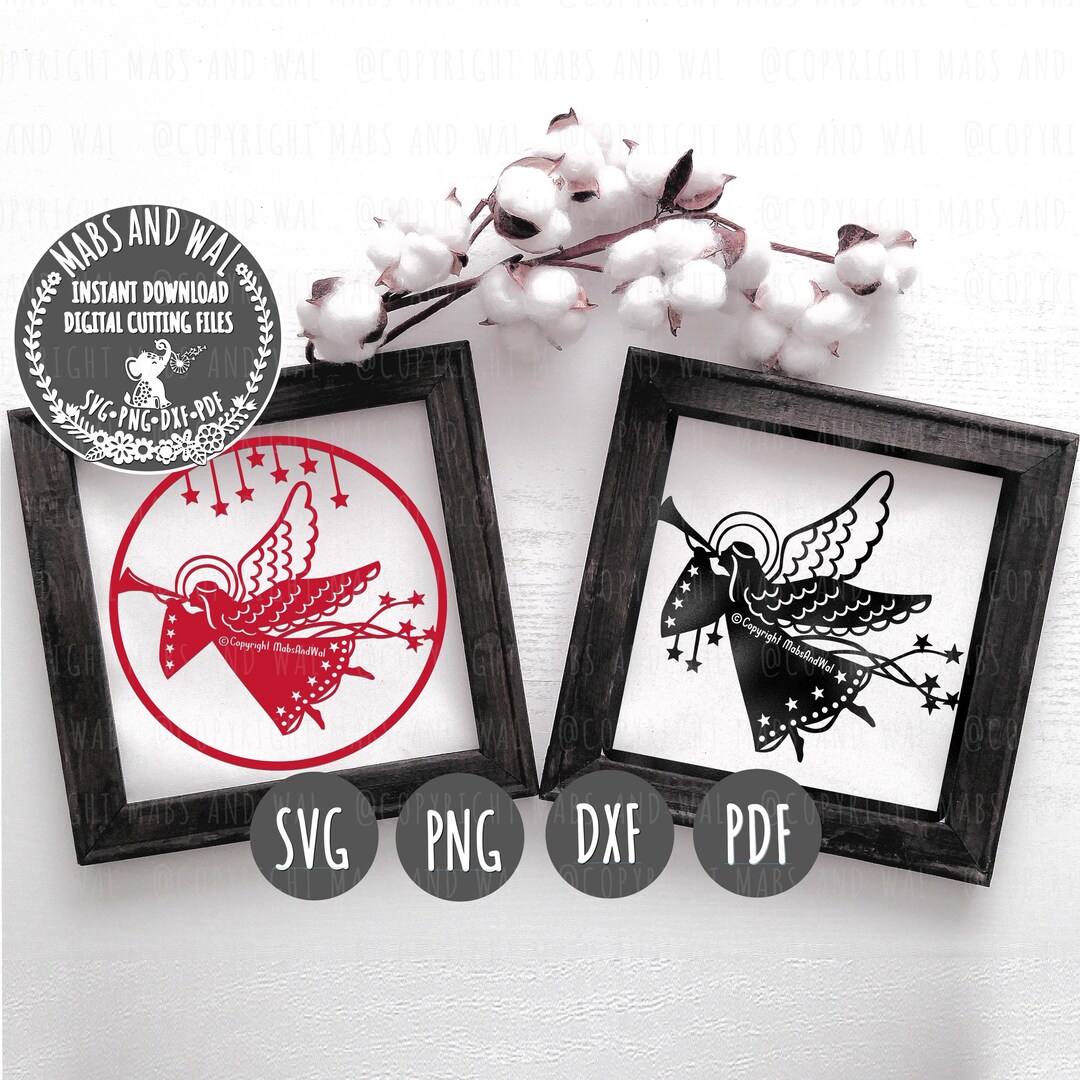 Angels SVG PNG DXF Pdf Digital Cutting File/christmas Angel Svg/angel ...