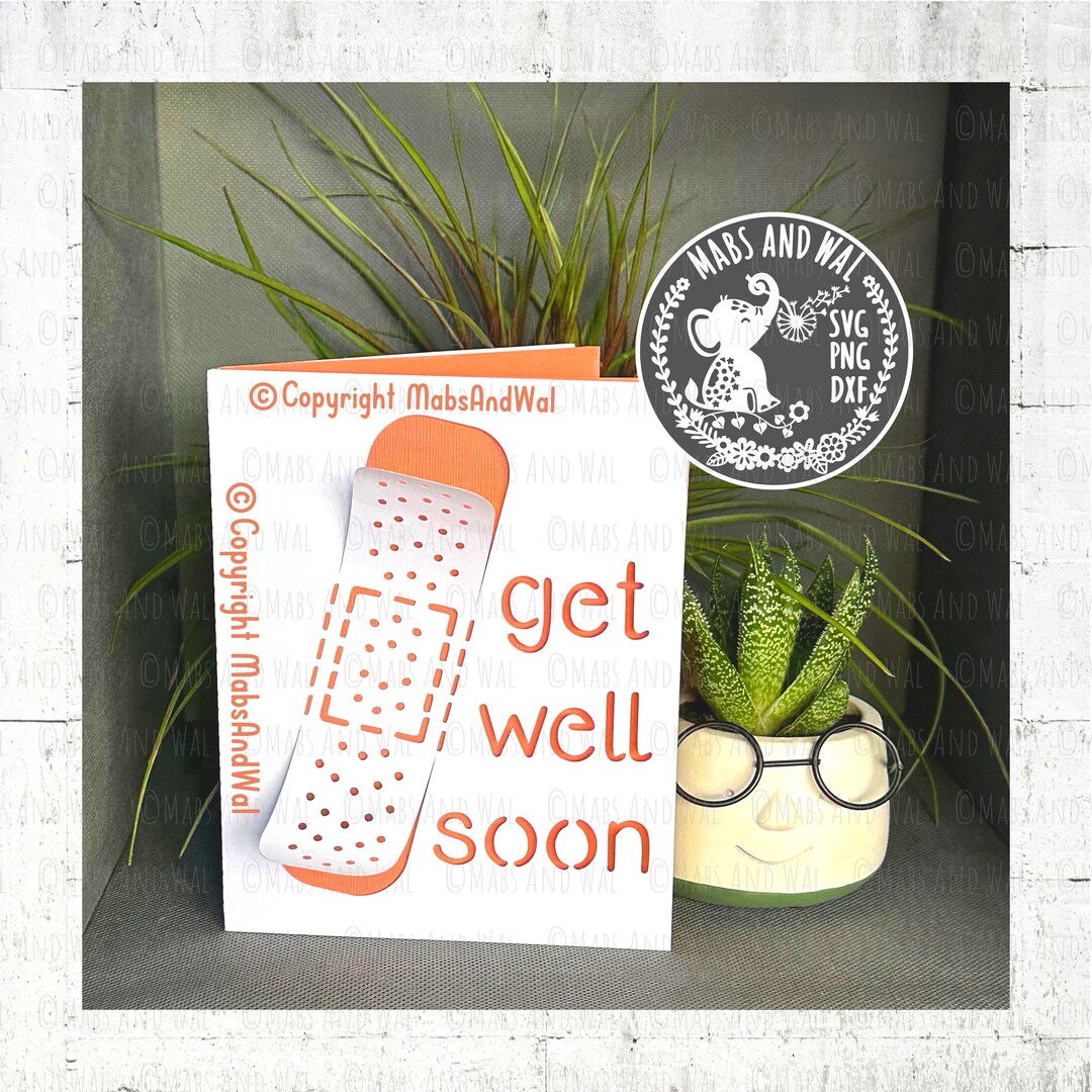 Get Well Soon Pop-out Card SVG PNG DXF Digital Cutting File/get Well ...
