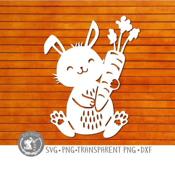 Rabbit and carrot SVG PNG DXF digital cutting file/easter | Etsy