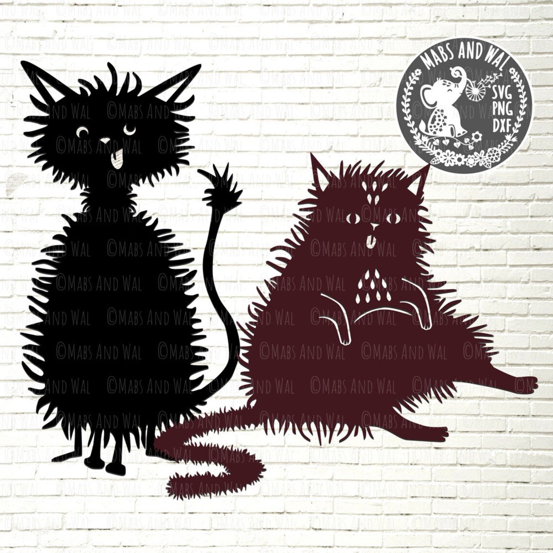 Crazy Cats SVG PNG DXF Digital Cutting File/cat Svg/funny Cat - Etsy