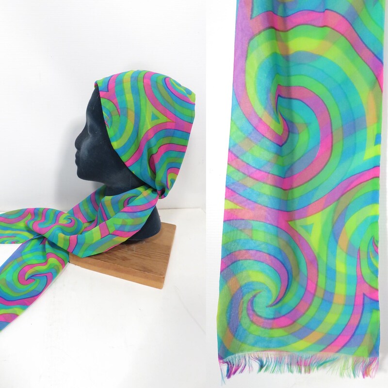 Neon Scarf - Etsy