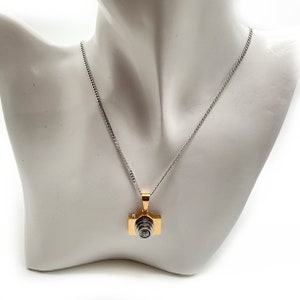 Minimalist Stainless Steel Mini Camera Necklace, Gold and Silver Camera ...